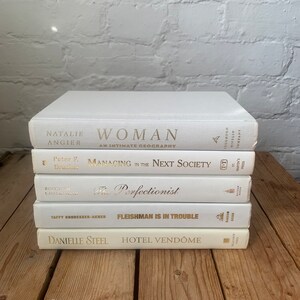 White Decorative Book Bundle, White Home Decor, White Styling Books ...
