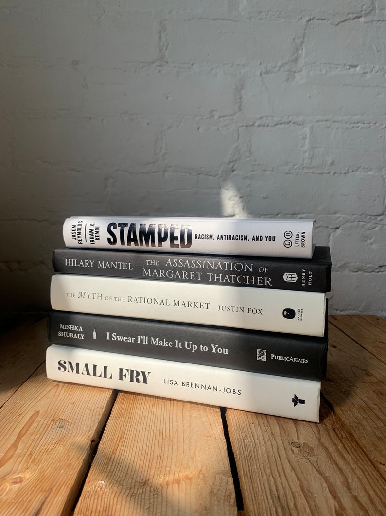 Black and White Book Stack White and Black Home Decor Books - Etsy