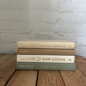 Green Ivory and Tan Decor, Sage Decor Books, Neutral Home Decor ...