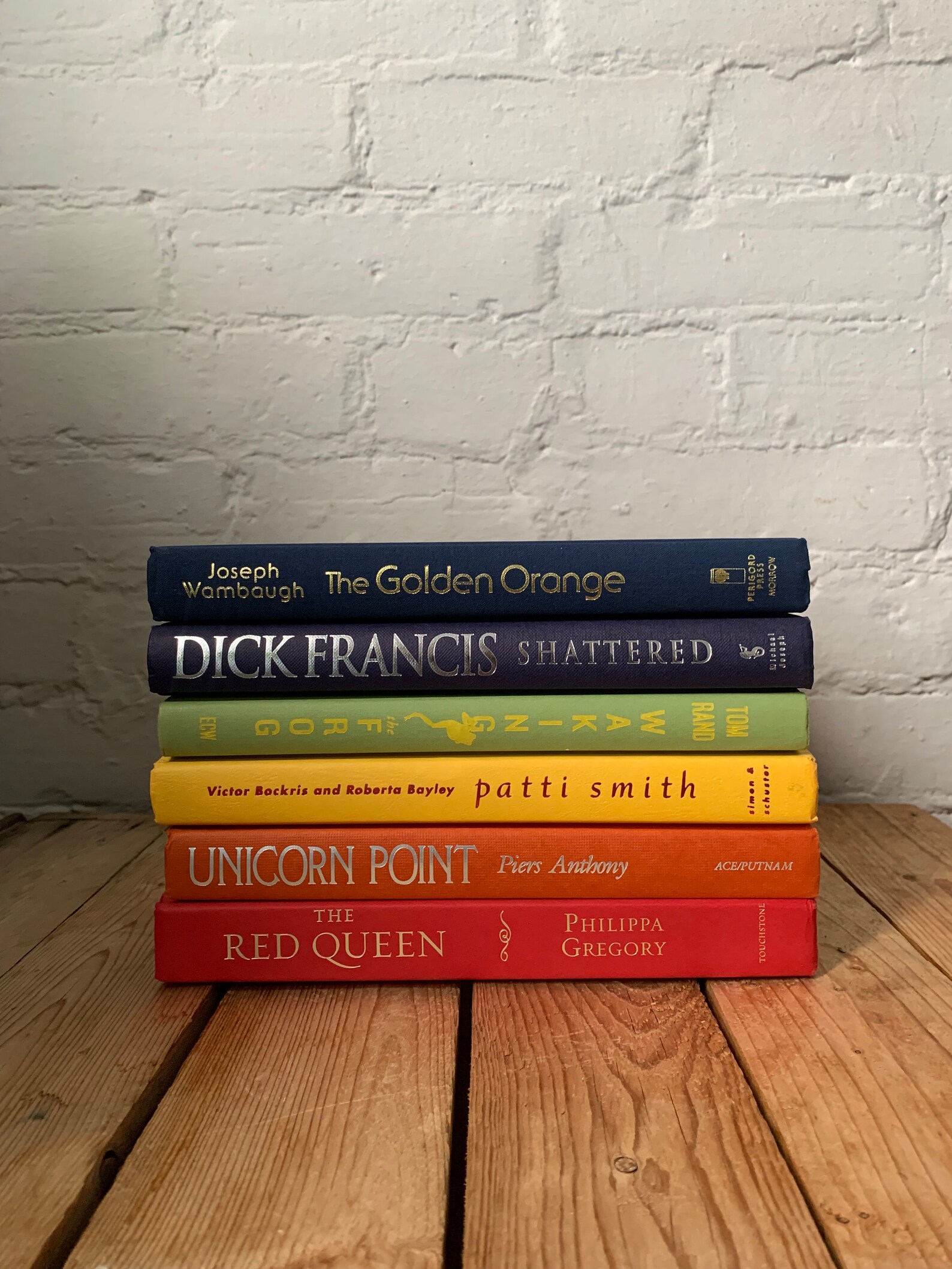 Rainbow Book Stack, Rainbow Decor, Bookshelf Styling Decor Books, Home ...