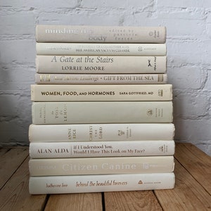 Ivory Decorative Book Stack, Ivory Prop Staging Styling Books, off ...