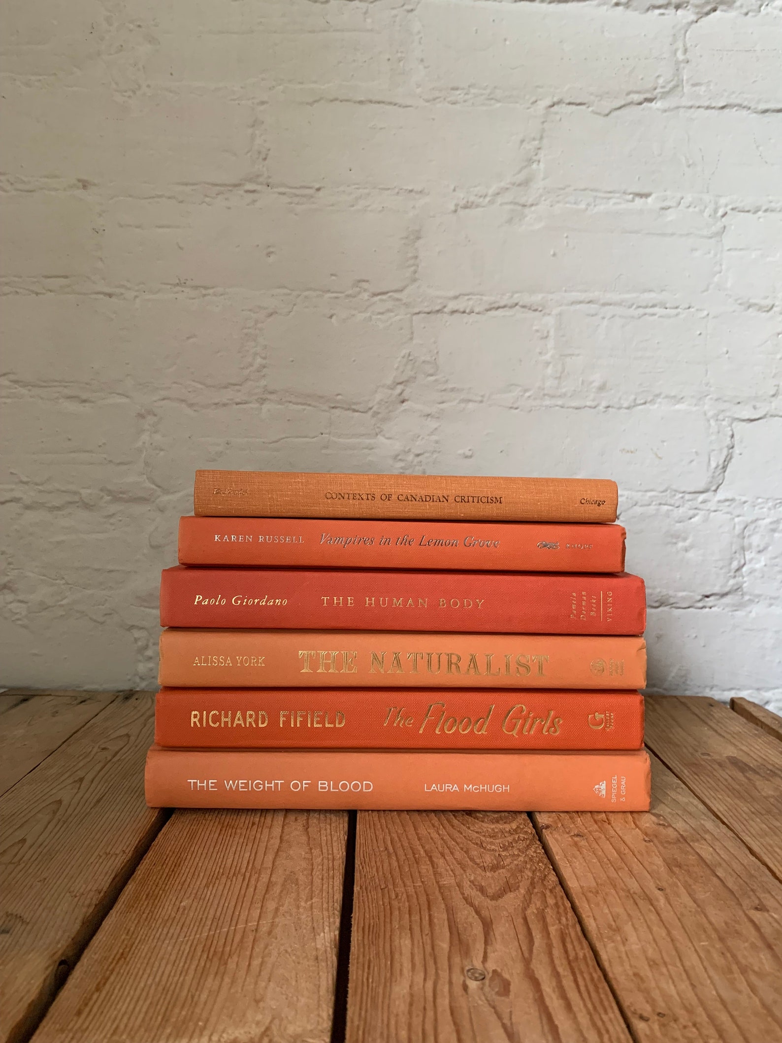 Shades of Orange Staging Books, Books for Styling Coffee Tables and ...