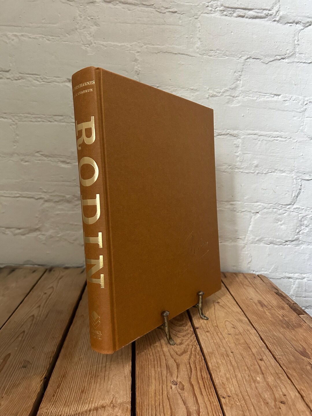Thick Tan and Gold Coffee Table Book rodin, Vintage Coffee Table Book ...