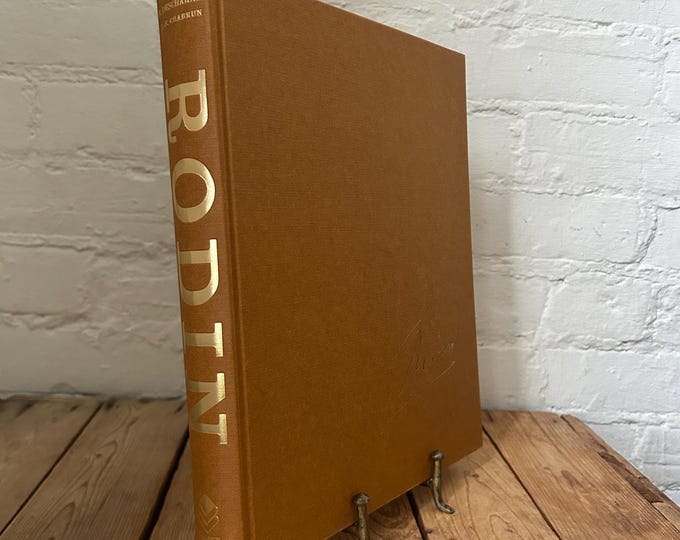 Thick Tan and Gold Coffee Table Book - ‘rodin’, Vintage Coffee Table ...