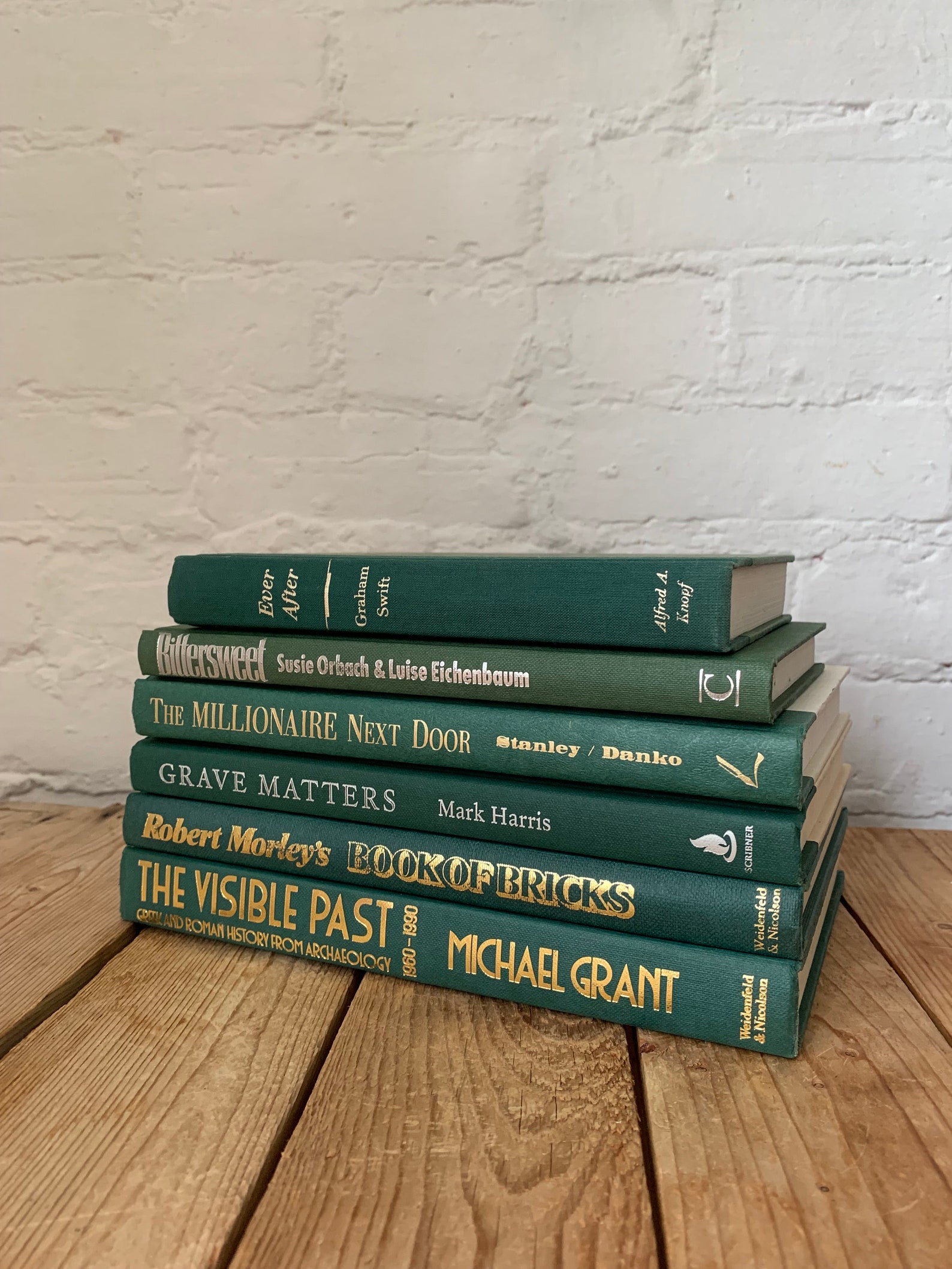 Green Staging Books, Green Prop Book Decor, Decorative Books, Green ...