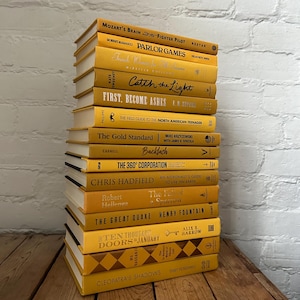 Yellow Decorative Books, Mustard Yellow Book Decor, Yellow Home Decor ...