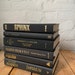 Black Book Stack, Black Stacked Books, Black Book Decor, Black Coffee ...
