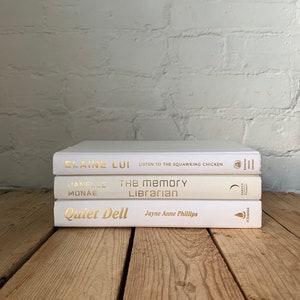 White Stacked Books, White Home Decor, White Prop Books, White Coffee ...