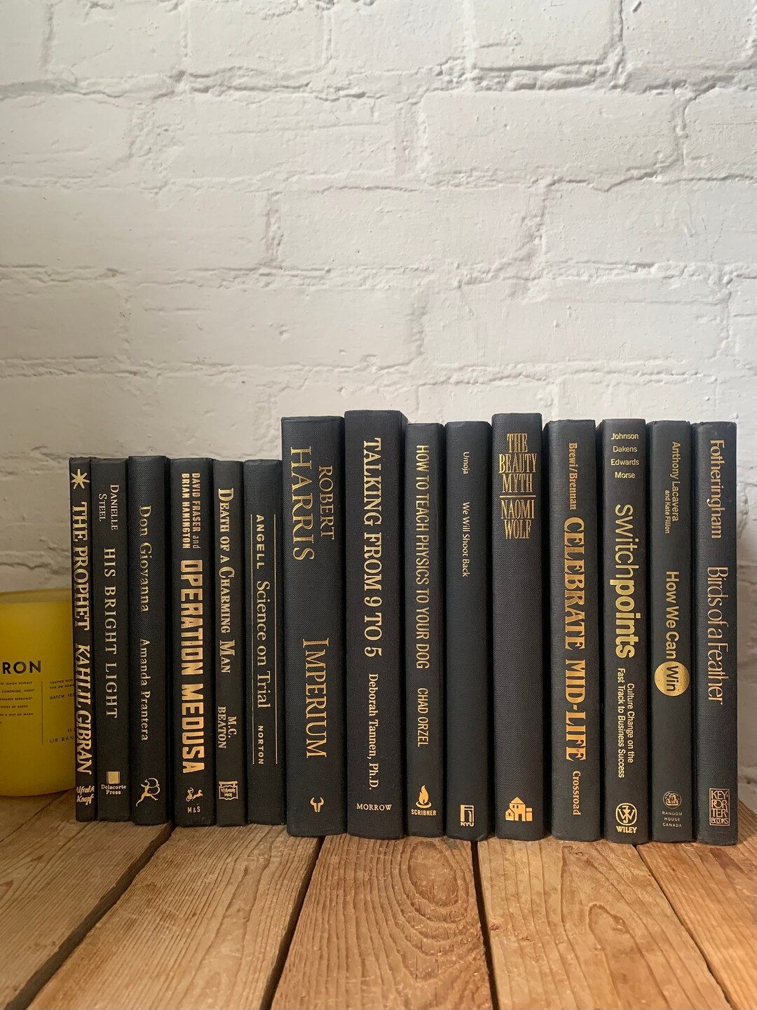 Black Decorating Books, Prop Books, Books by the Foot, Black Books by ...