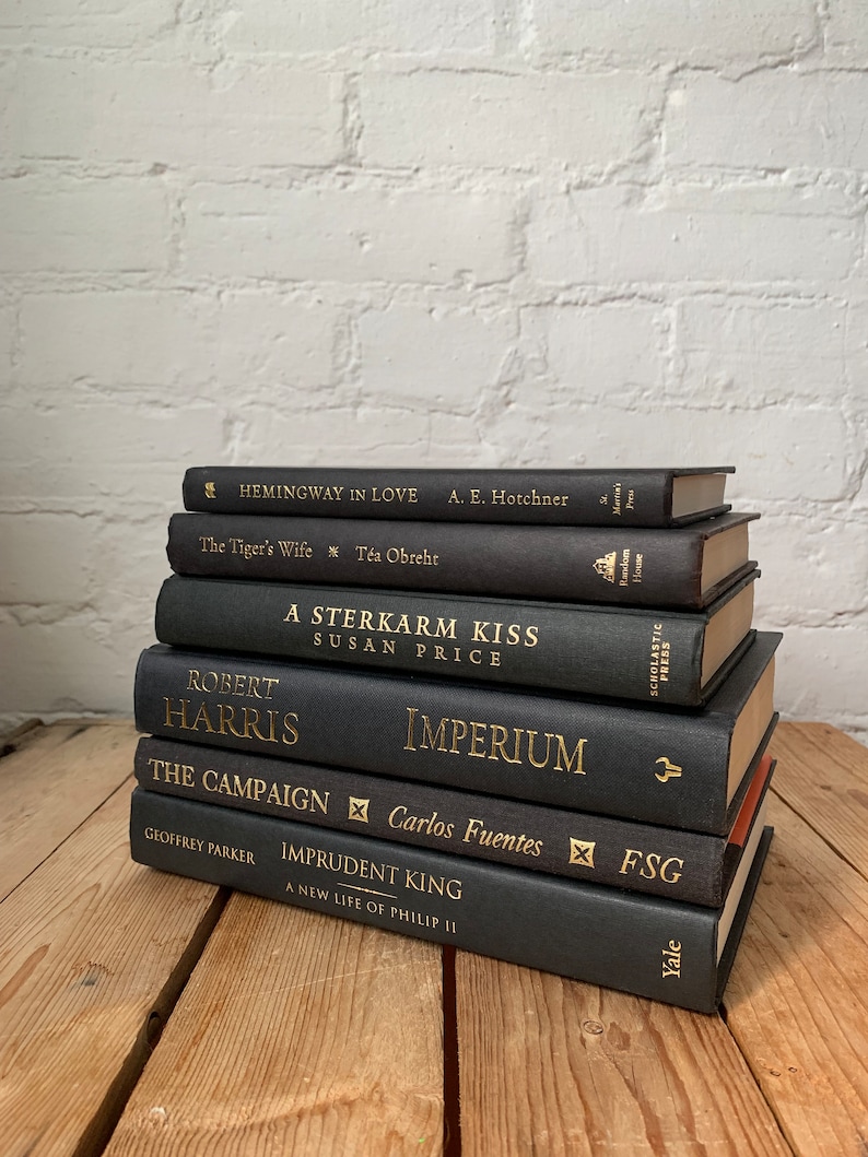 Black Book Stack, Black Stacked Books, Black Book Decor, Black Coffee ...