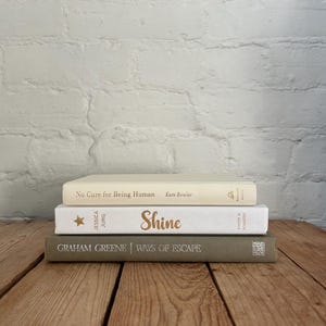 Neutral Book Stack, Luxury Staging Books, Decorative Books for Shelf ...