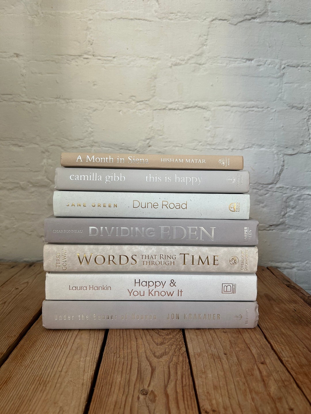 Lavender and Neutral Mixed Book Stack, Staging Books for Beautiful ...