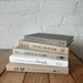 Custom Book Stack, White, Gray, Tan Books for Shelf Styling, Office ...