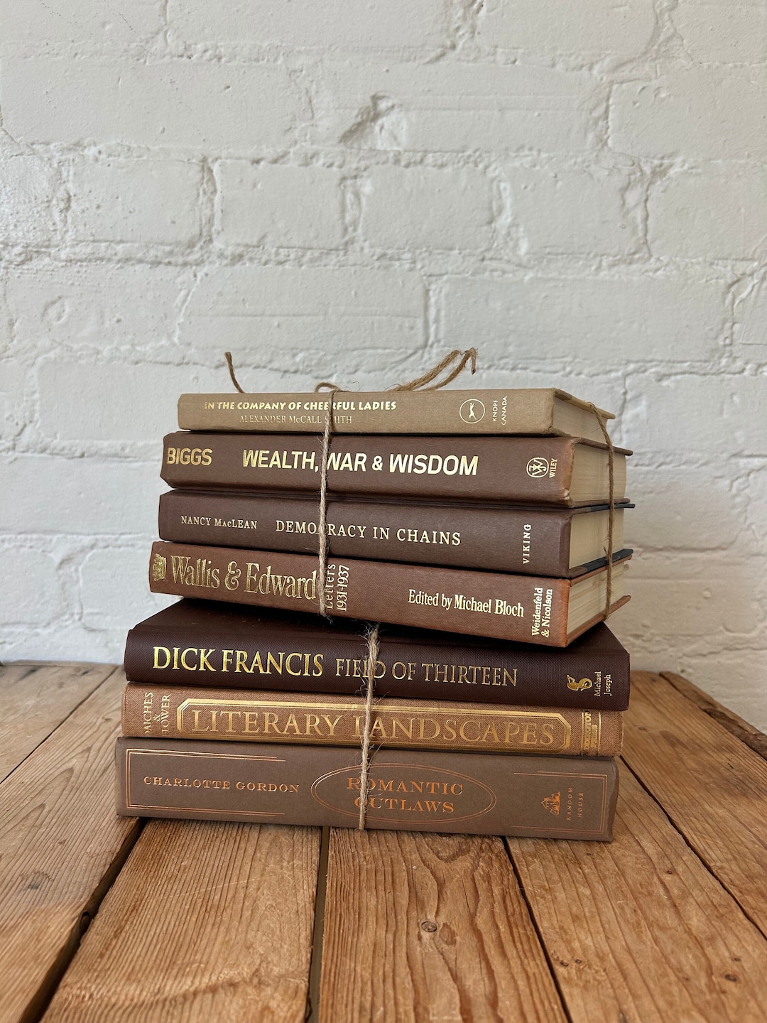 Mixed Brown Staging Books, Beautiful Brown Book Bundles for Bookshelf ...
