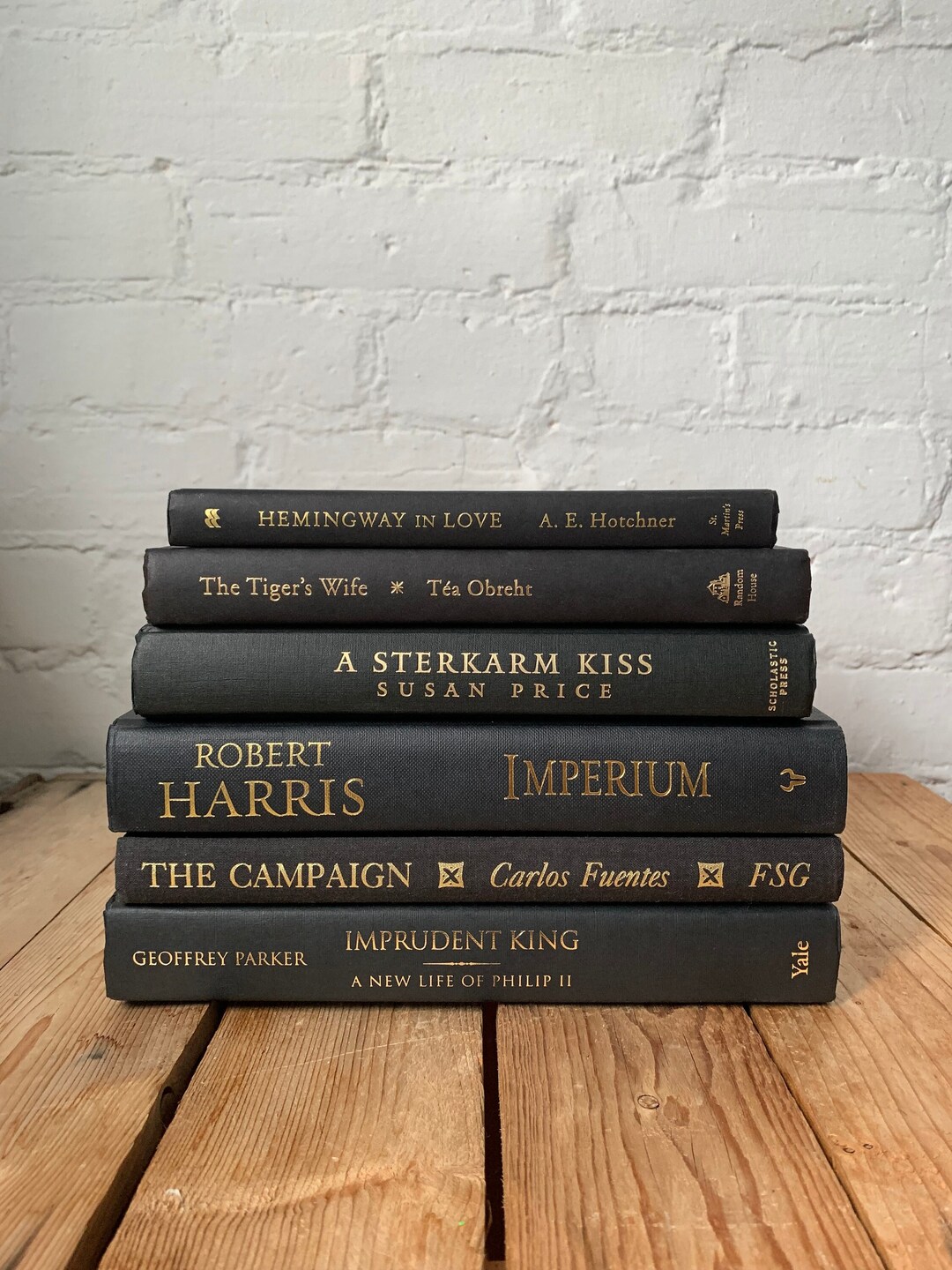 Black Book Stack, Black Stacked Books, Black Book Decor, Black Coffee ...