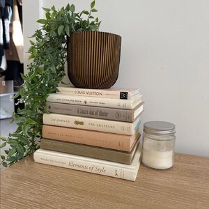 Neutral Book Stack, Luxury Staging Books, Decorative Books for Shelf ...