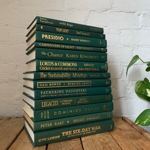 Dark Green Staging Books, Christmas Decor Books for Home and Mantle ...