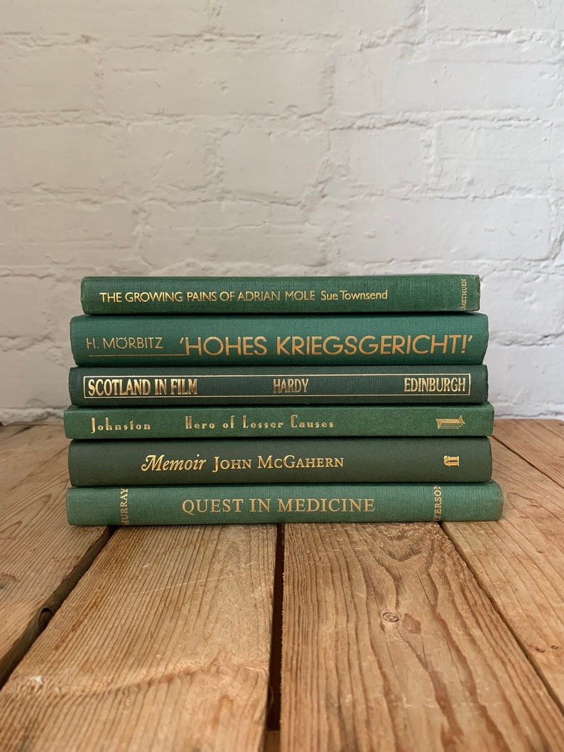Green Staging Books, Green Prop Book Decor, Decorative Books, Green ...