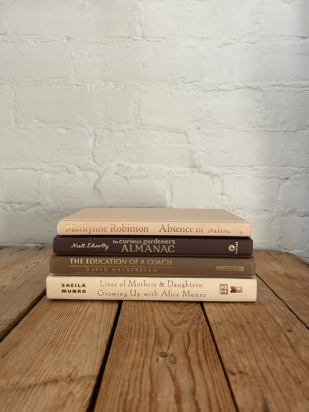 Book Stack, Neutral Decor, Beige Brown Bundle of Decorative Books ...