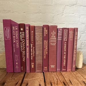Purple Decorative Book Stack, Purple Home Decor, Purple Staging and ...