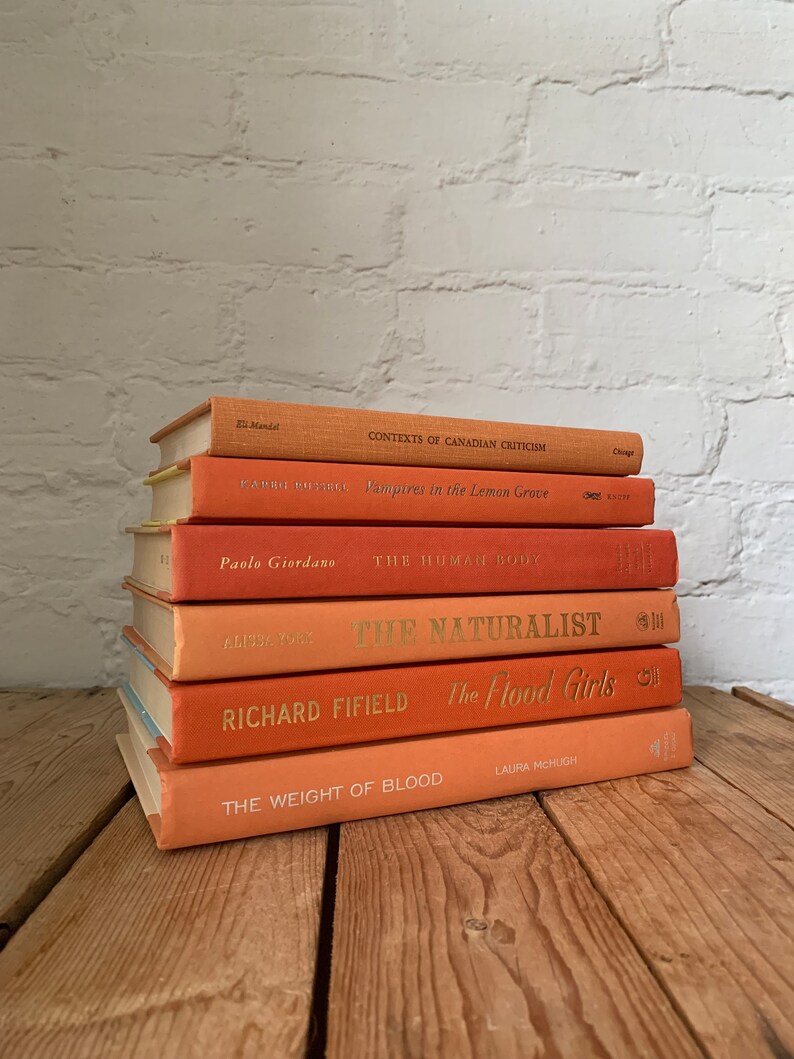 Shades of Orange Staging Books, Books for Styling Coffee Tables and ...