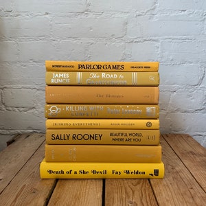 Yellow Decorative Staging Books, Mustard Yellow Books for Shelf Styling ...