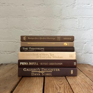 Brown Beige Black Book Stack, Bundle of Brown Themed Books, Brown Home ...
