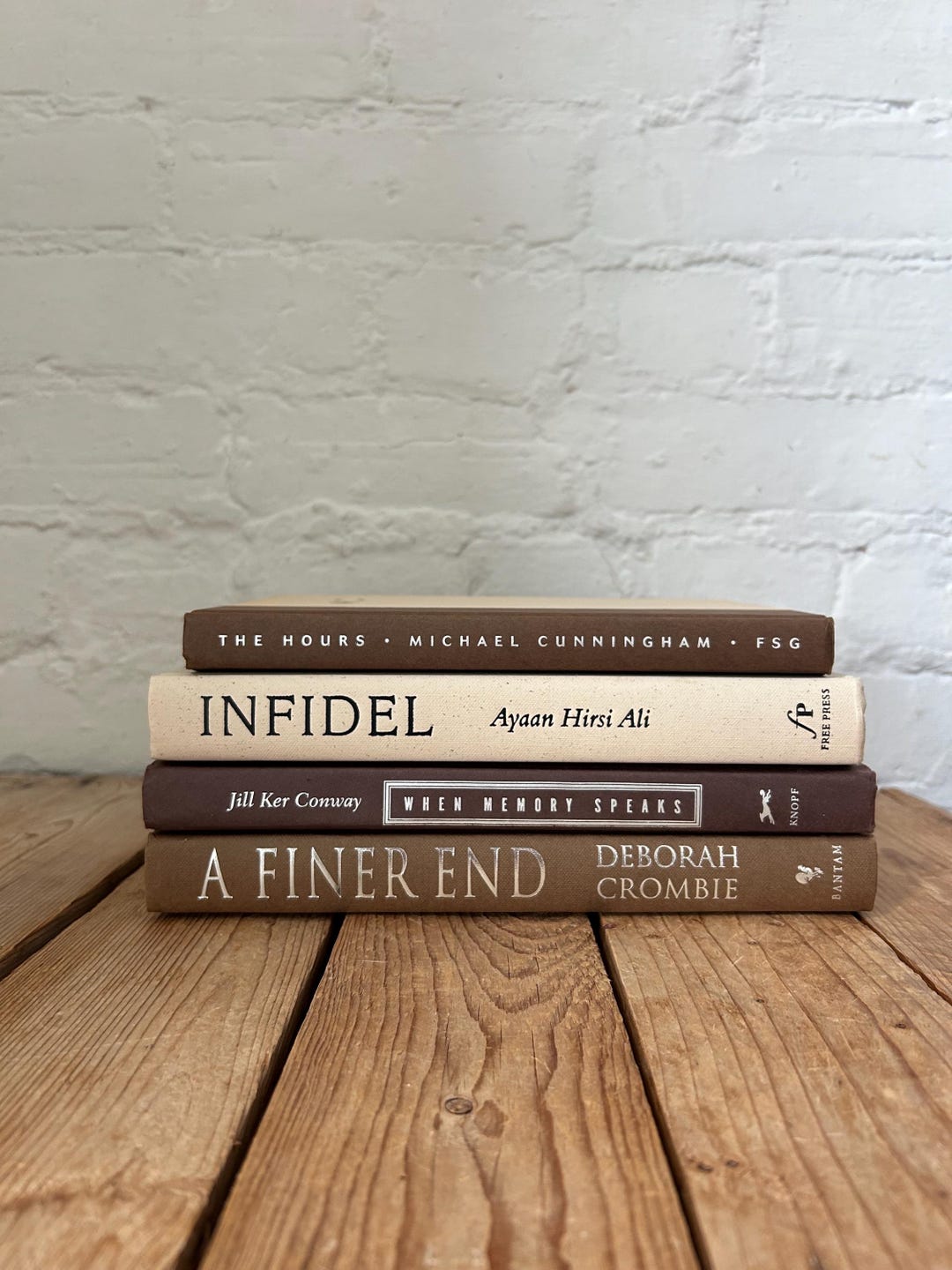 Brown Beige Black Book Stack, Bundle of Brown Themed Books, Brown Home ...