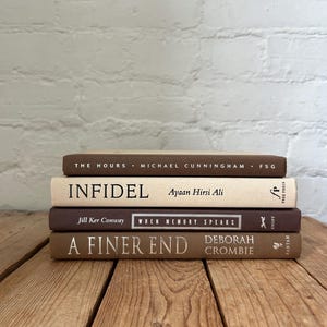 Brown Beige Black Book Stack, Bundle of Brown Themed Books, Brown Home ...