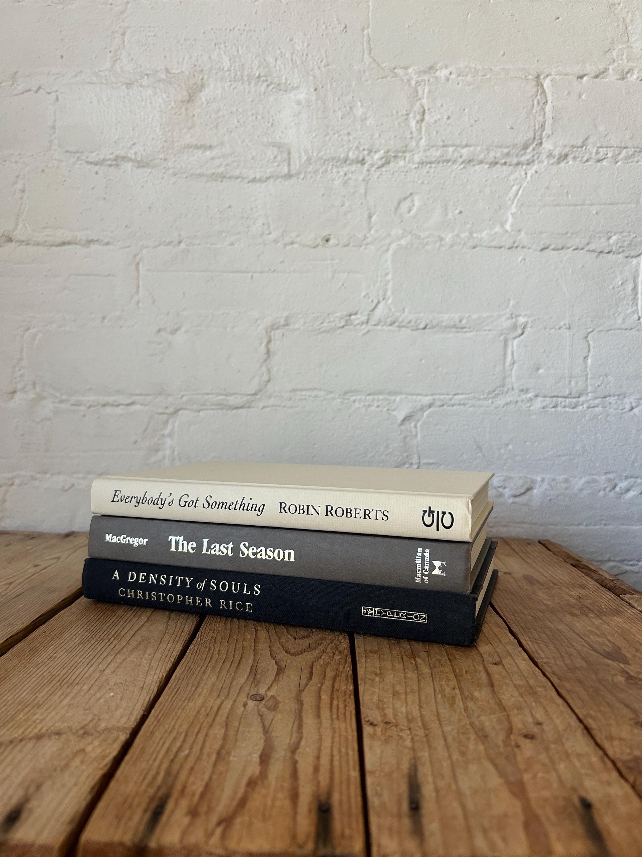 Decorative Book Stack: Black, Ivory & Gray Home Decor Books - Etsy