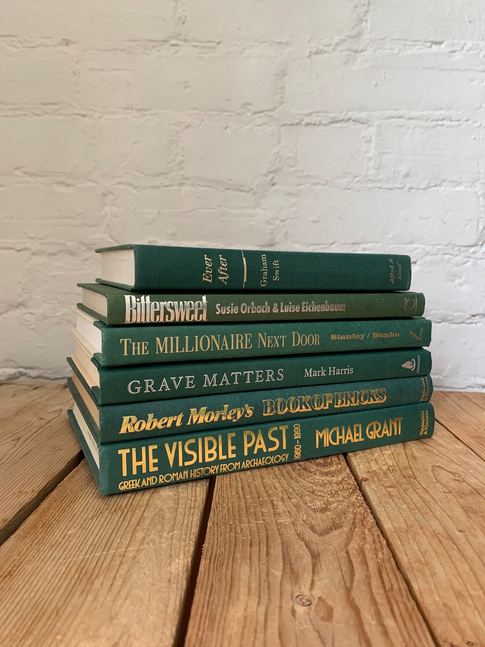 Green Staging Books, Green Prop Book Decor, Decorative Books, Green ...