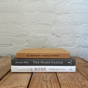 Brown White Gray Book Stack for Interior Design, Office Bookshelf Decor ...