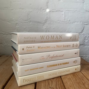 White Decorative Book Bundle, White Home Decor, White Styling Books ...