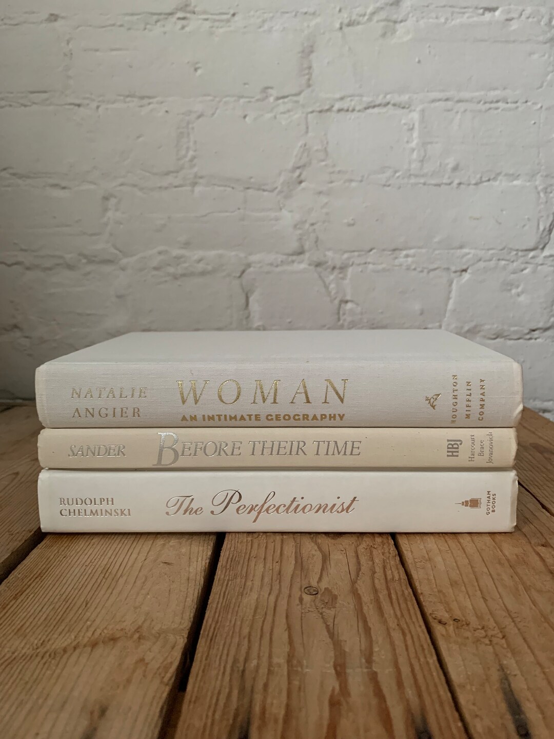 Vintage off White Books, off White Staging Books, Prop Books, Eggshell ...