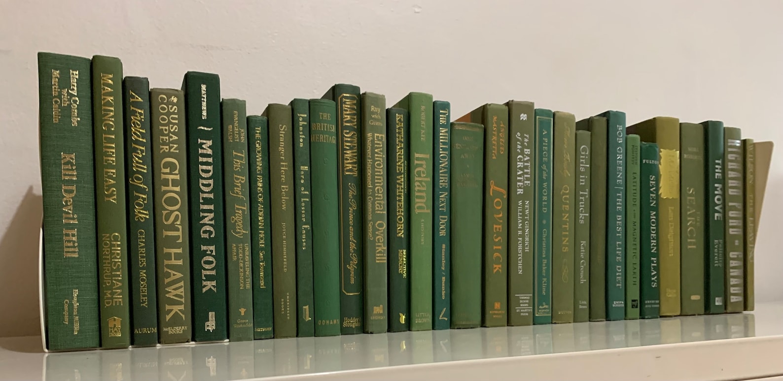Green Decorative Book Stack, Green Home Decor, Bundle of Green Books ...