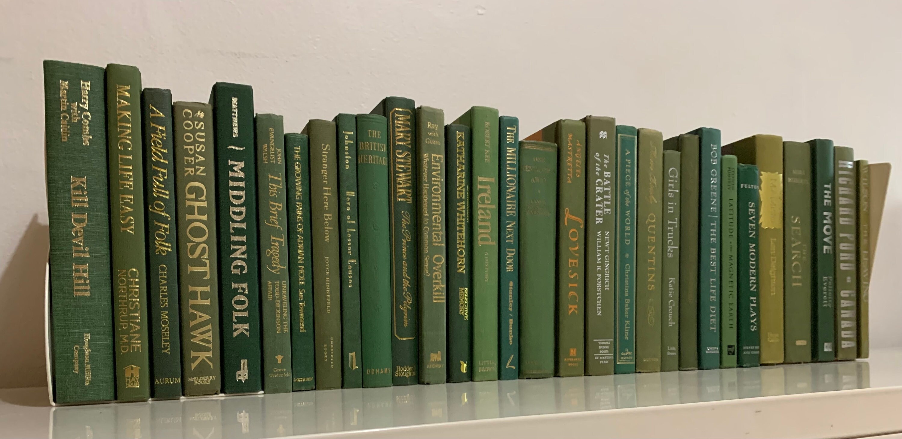 Green Decorative Book Stack, Green Home Decor, Bundle of Green Books ...