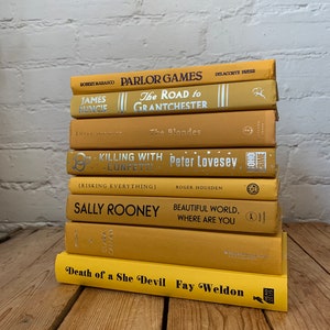 Yellow Decorative Staging Books, Mustard Yellow Books for Shelf Styling ...