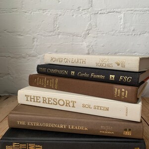 Brown Black and Ivory Book Stack, Decorative Books, Prop Styling ...