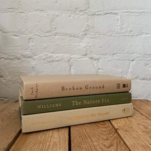 Earthy Decorative Books Stack, Neutral Styling Books, Real Decorative ...