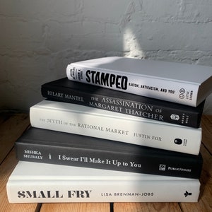 Black and White Book Stack, White and Black Home Decor Books, Shelf ...