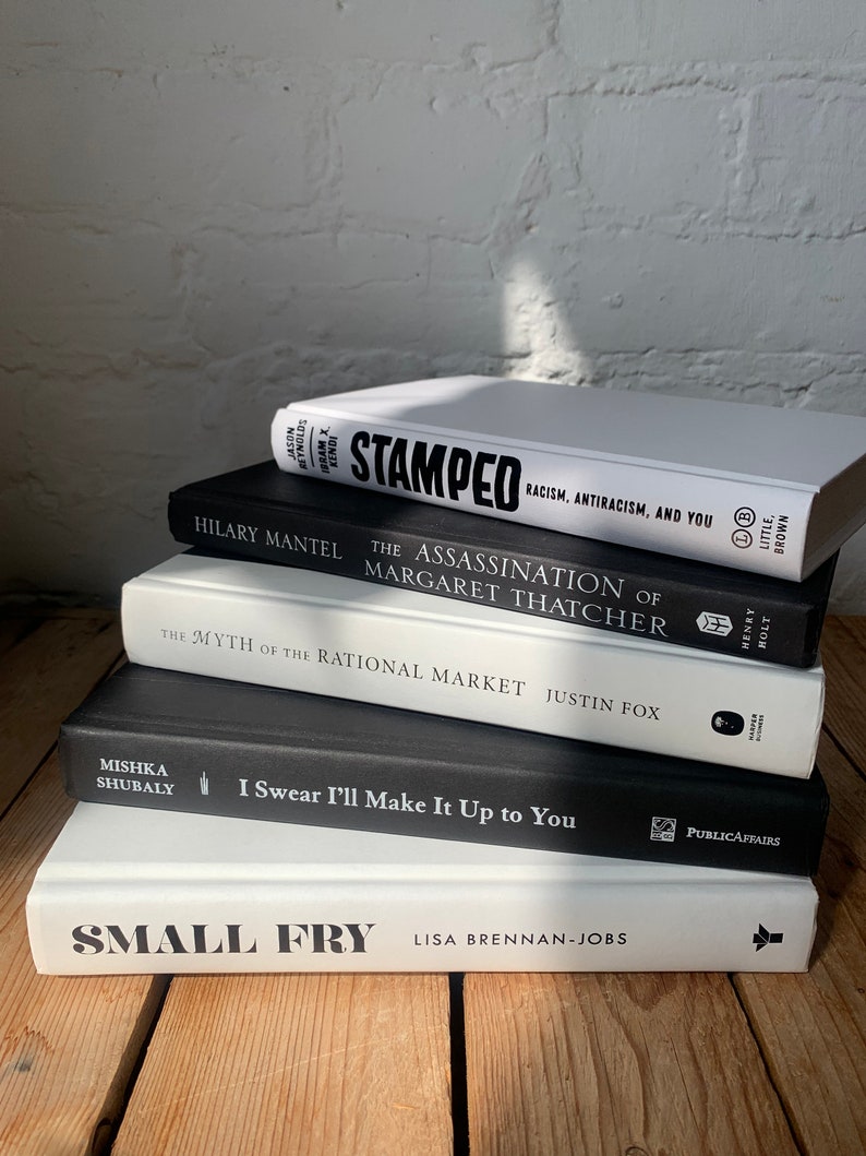 Black and White Book Stack White and Black Home Decor Books - Etsy