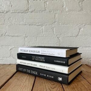 Black and White Book Stack, White and Black Home Decor Books, Shelf ...
