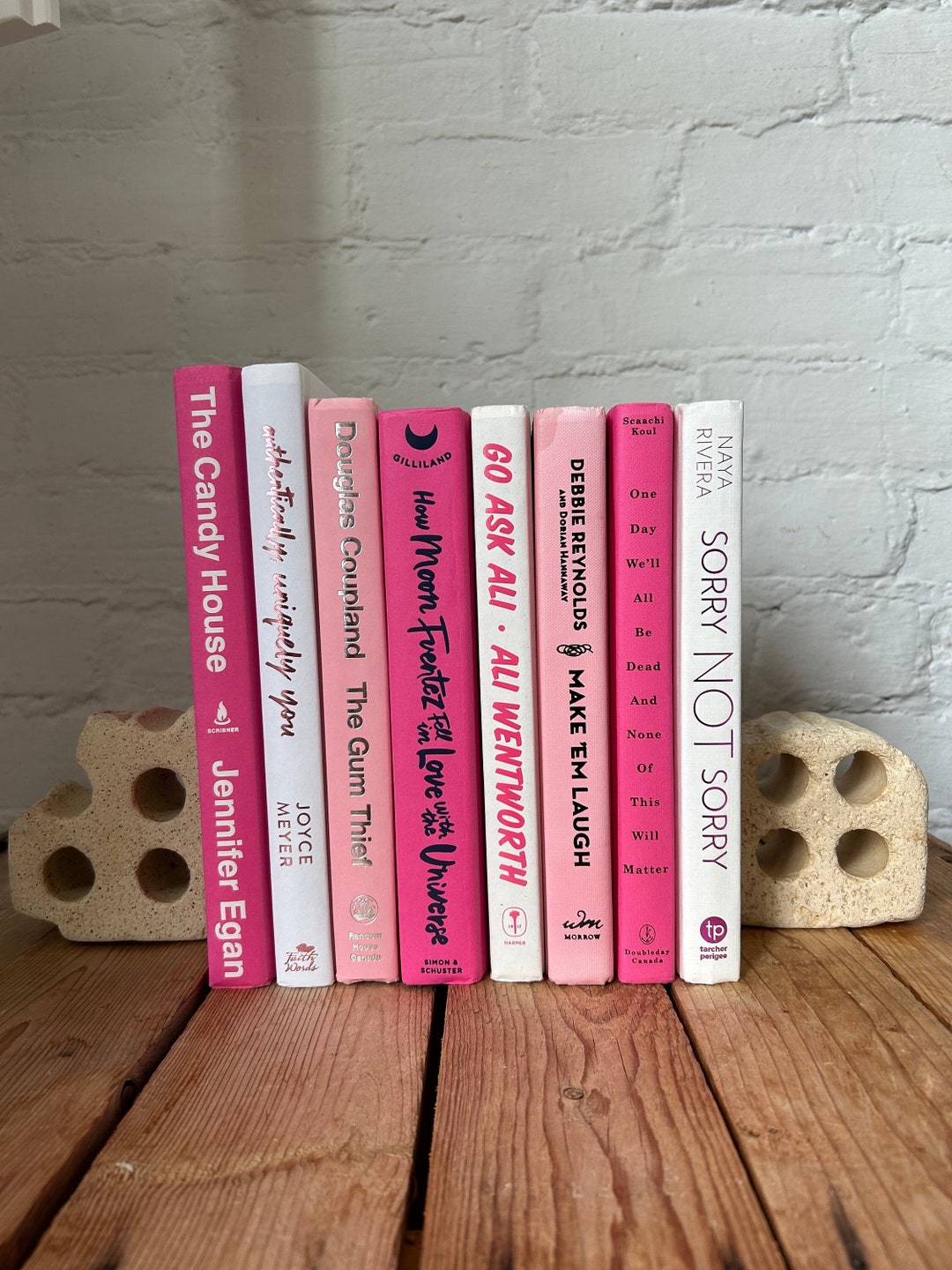 Pink Books for Staging, Bubblegum Pink Book Stack, Pretty in Pink Home ...