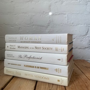 White Decorative Book Bundle, White Home Decor, White Styling Books ...