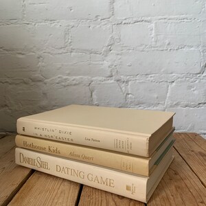 Beige Book Stack, Staging Books, Aesthetic Books, Bookshelf Decor ...