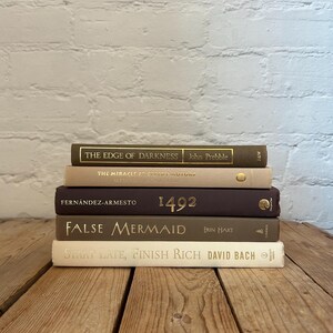 Brown Beige Black Book Stack, Bundle of Brown Themed Books, Brown Home ...