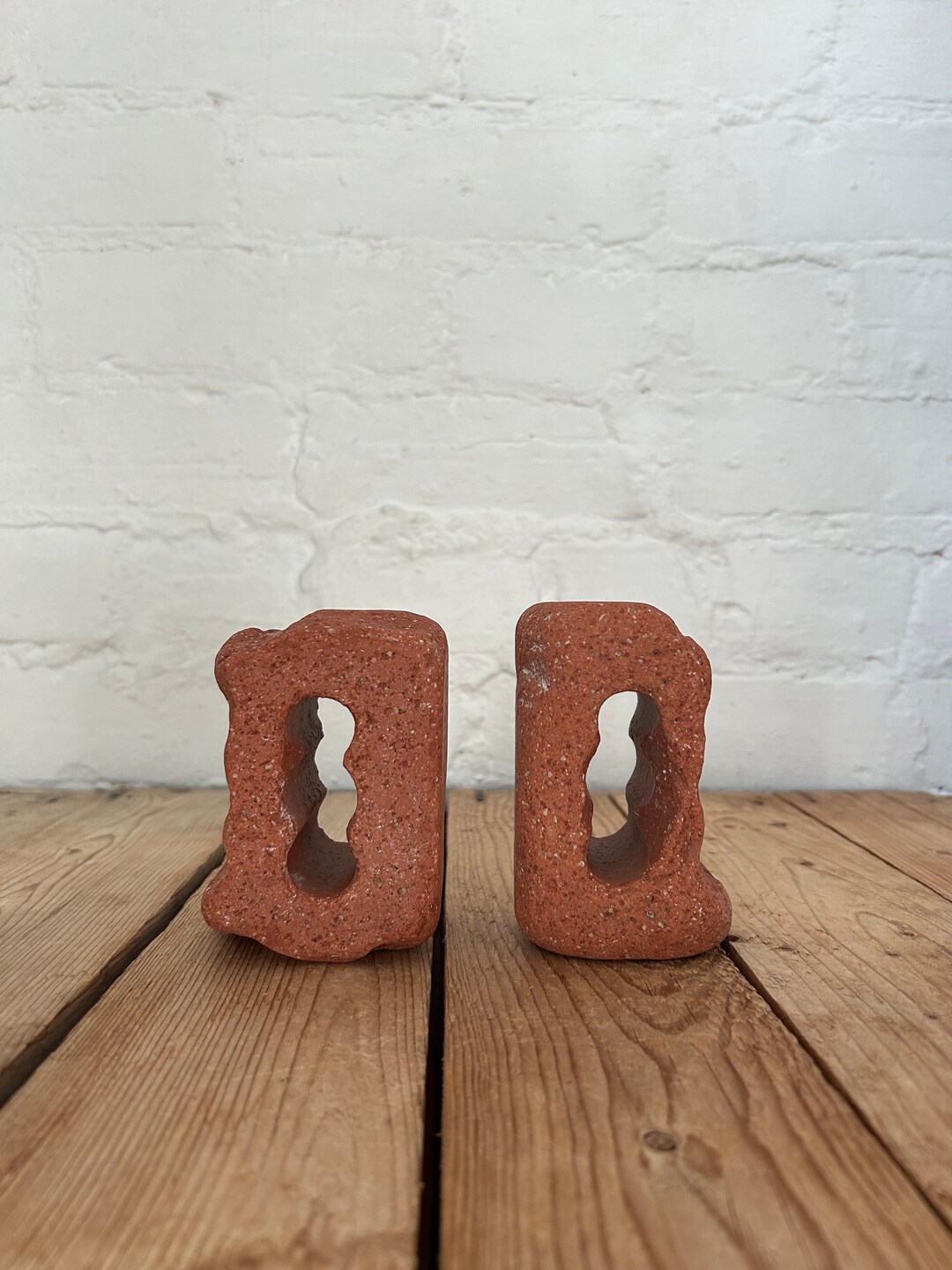 Red Brick Bookends, Brick Bookends, Rustic and Natural Bookends ...