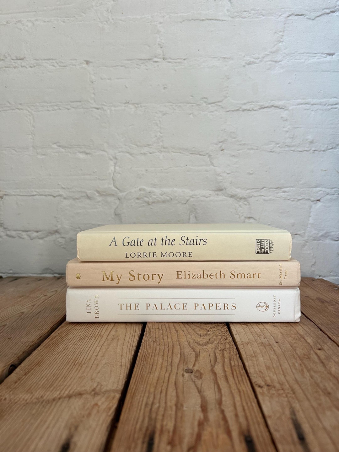 Ivory White Cream Book Stack for Mantle Staging, Aesthetic Styling Book ...