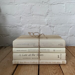 Ivory Decorative Book Stack, Ivory Prop Staging Styling Books, off ...