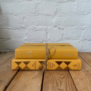 Yellow Decorative Books, Mustard Yellow Book Decor, Yellow Home Decor ...